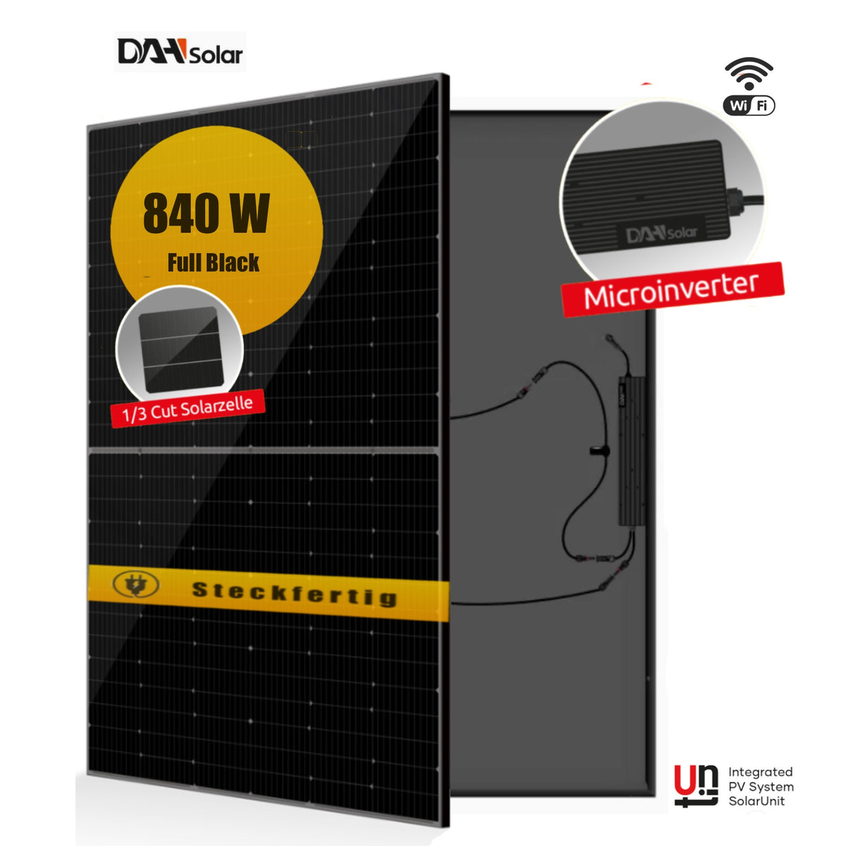 Balkonkraftwerk DAH Solar 600Wp / 840W Plug & Play mit WIFI – Supersolar